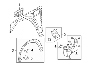 Genuine OEM Wheel Flare Retainer Part# DYC500010 Fits 2005-2016 Land ...