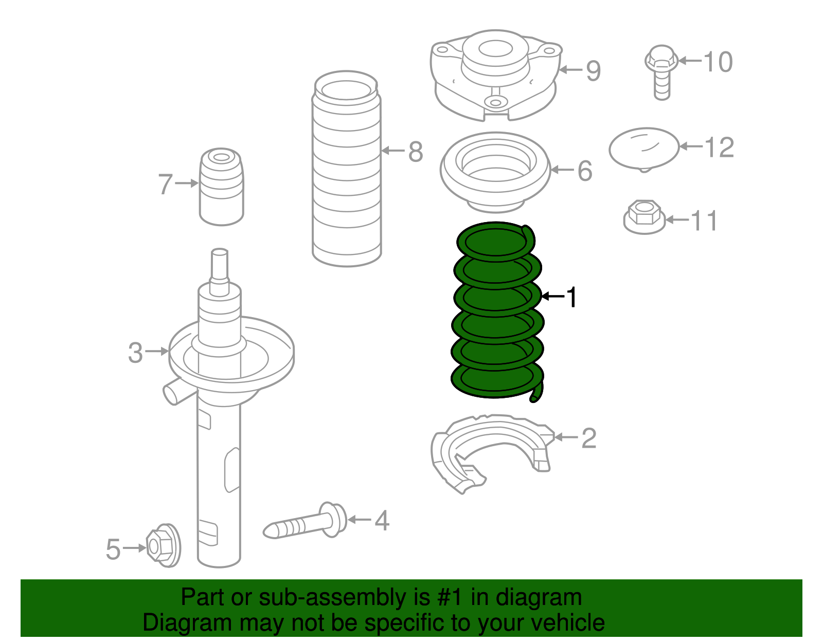 2015-2025 Volkswagen Coil Spring 5QM-411-105-K | OEM Parts Online