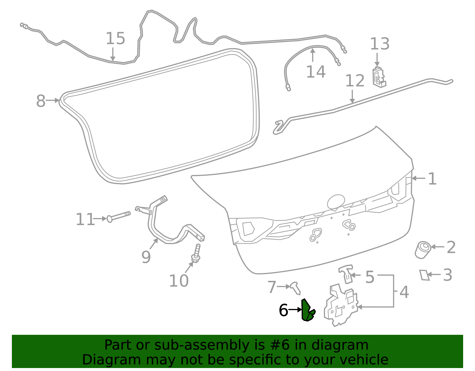 2018-2024 Toyota Deck Lid Striker 64621-33030 | Toyota Parts Center