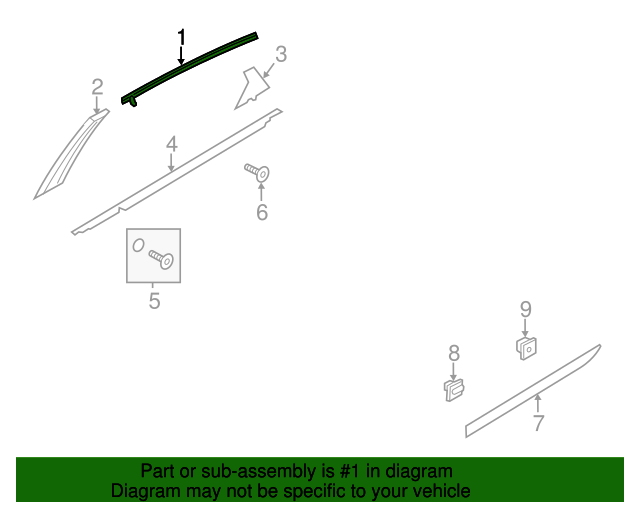 83850-3V010 - Door Window Molding 2012-2017 Hyundai Azera ...