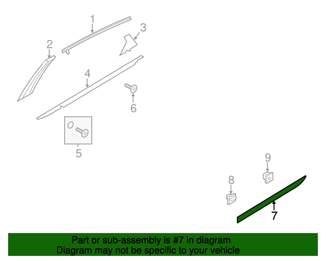87721-3V000 - Door Molding 2012-2017 Hyundai Azera | AutoNationParts.com
