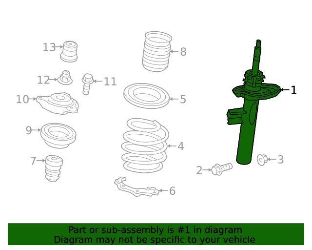 177-323-44-00 - Suspension Strut 2020-2022 Mercedes-Benz A 35 AMG ...