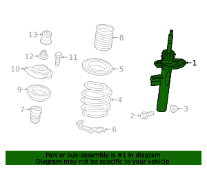 177-323-44-00 - Suspension Strut 2020-2022 Mercedes-Benz A 35 AMG ...