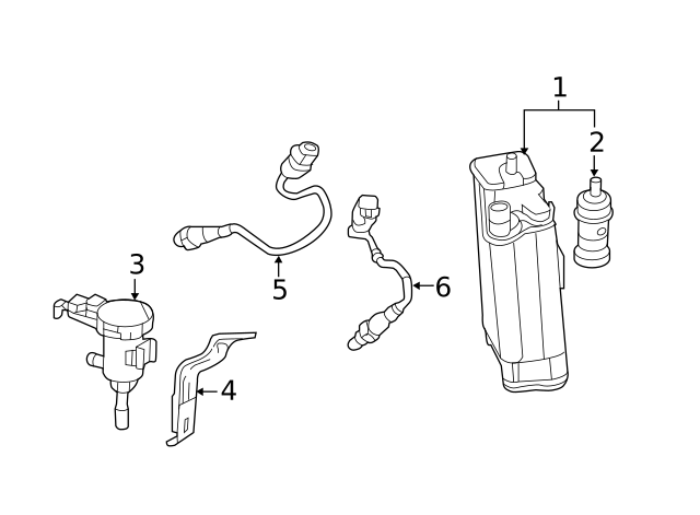 2016-2023 Mercedes-Benz Vapor Canister Purge Solenoid 001-476-44-32 ...