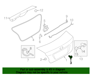 2003-2020 Subaru Lift Gate Grommet 909300012 | TascaParts.com