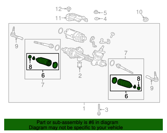 2016-2019 Chevrolet Rack and Pinion Bellows Kit 13464345 GM ...
