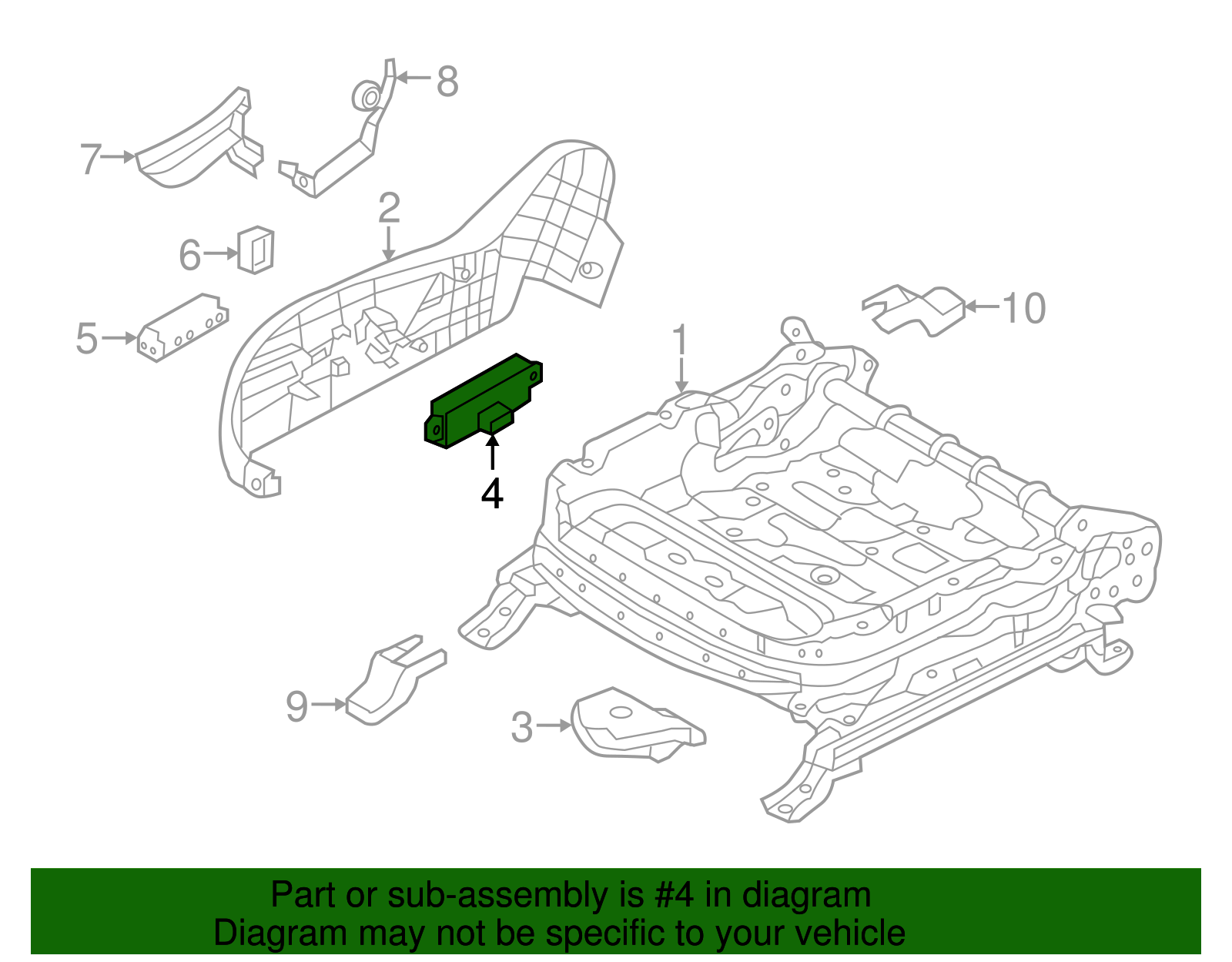 2013-2016 Hyundai Santa Fe Sport Seat Switch 88622-4Z010 | OEM Parts Online