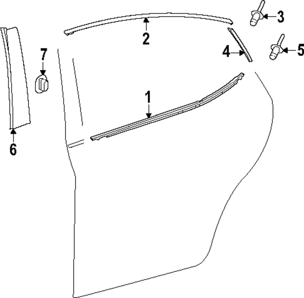 75766-AQ010 - Frame Molding - 2025 Toyota Camry | OEMGenuineParts.com