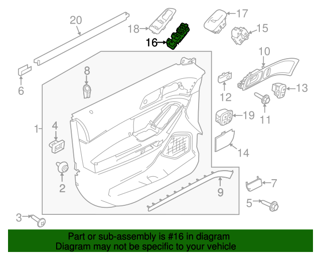 Ford GB5Z-14529-AA - Window Switch - 2016-2019 Ford | OEM Ford Part Online