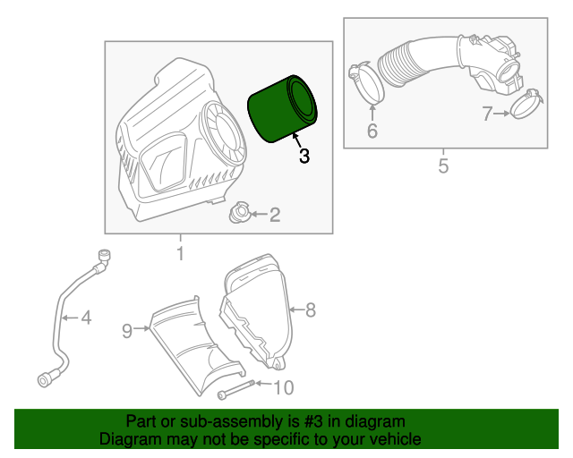 2012-2018 Audi Air Filter 4G0-133-843 | OEM Parts Online