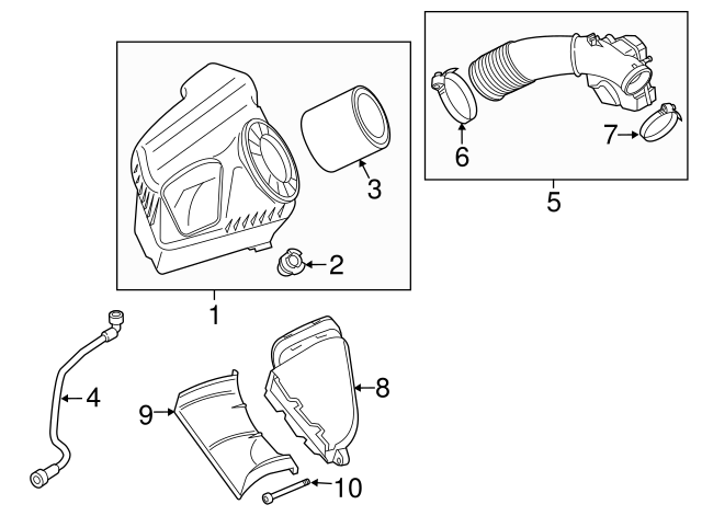 4G0-129-624-D - Intake Duct 2012-2018 Audi | Audi OEM Parts