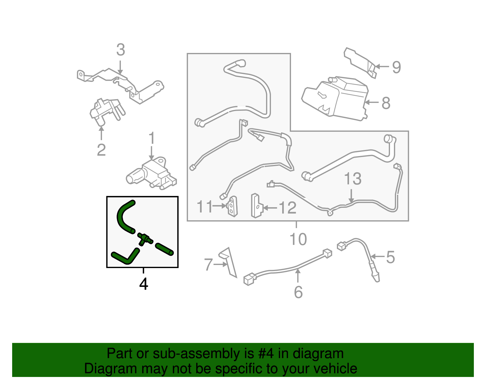 22310AC270 - Vacuum Hose 2007-2009 Subaru | Subaru Parts Exchange