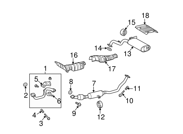 2009-2013 Toyota Front Pipe 17410-0D440 | OEM Parts Online