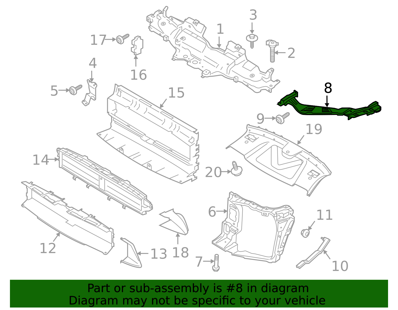 2019-2024 Porsche Macan Upper Bracket 95B-807-889-F | Sunset Porsche Parts