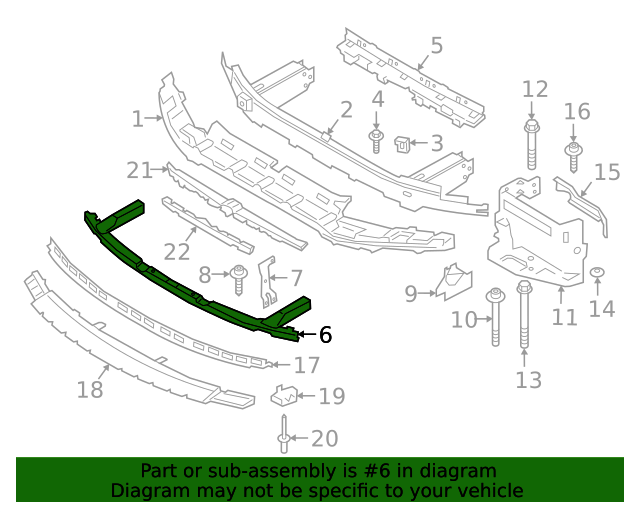 51117483632 - 2019-2022 BMW Lower Impact Bar (51-11-7-483-632) | BMW of ...