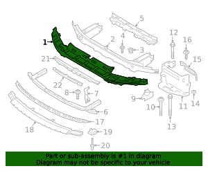 Genuine BMW 51-11-7-373-403 | Bumper Impact Absorber | FREE Shipping on ...