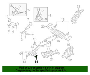 2004-2017 Volkswagen Touareg Front Muffler Front Bracket 7L0-253-144-C ...