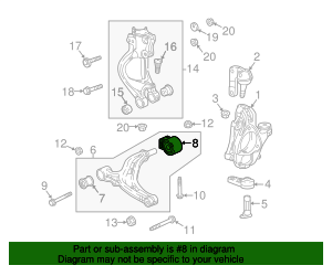 2016-2019 Buick Cascada Lower Control Arm Rear Bushing 13371815 ...