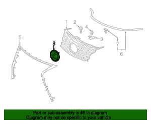 2013-2020 Lexus Grille Emblem 90975-02125 | OEM Parts Online