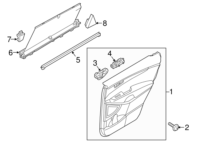 2016-2020 Kia Sorento Door Glass Sunshade - Passenger Side (RH) 83362 ...