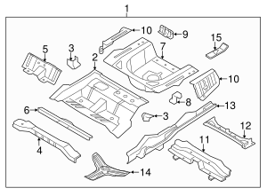 2011-2015 Kia Optima Center Cross-Member 65630 4R000 | OEM Parts Online