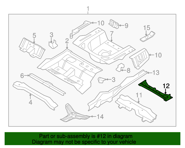 2011-2015 Kia Optima Center Cross-Member 65630 4R000 | OEM Parts Online