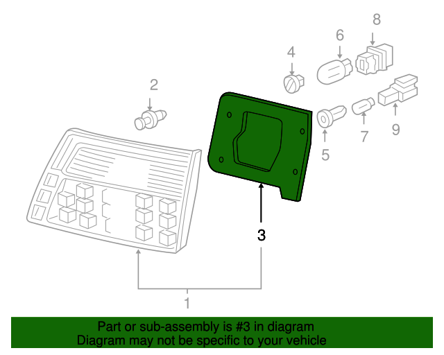 34153-SHJ-A01 - Backup Lamp Assembly Gasket 2005-2007 Honda Odyssey ...