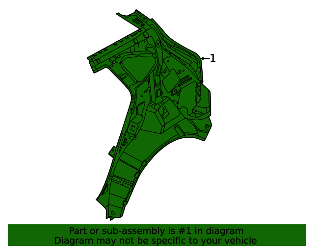 71602-Q5010 - Inner Quarter Panel 2021-2023 Kia Seltos | Kia.Parts Store