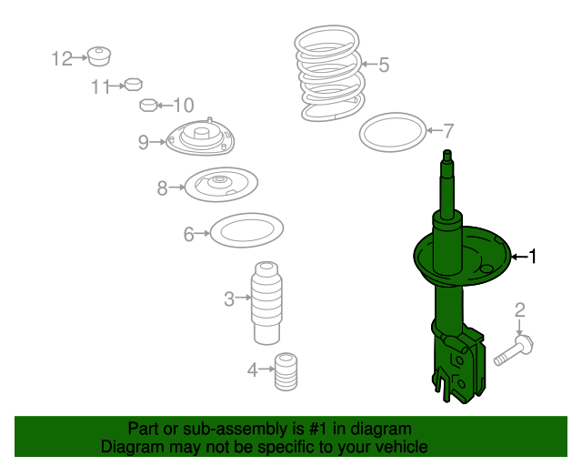 Genuine Strut for 2010-2013 Hyundai Tucson | Part# 54651-2S300 ...