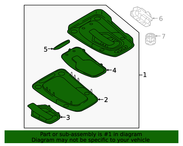 2019-2024 Audi Overhead Console 4K0-947-135-AL-6PS | Audi USA Parts