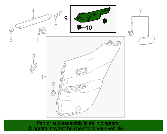 74272-F4010 - Door Switch Trim Panel 2018-2022 Toyota C-HR ...