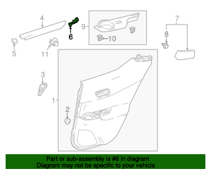 68198-F4011 - Belt Weather-Strip Rear Seal - 2018-2022 Toyota C-HR ...