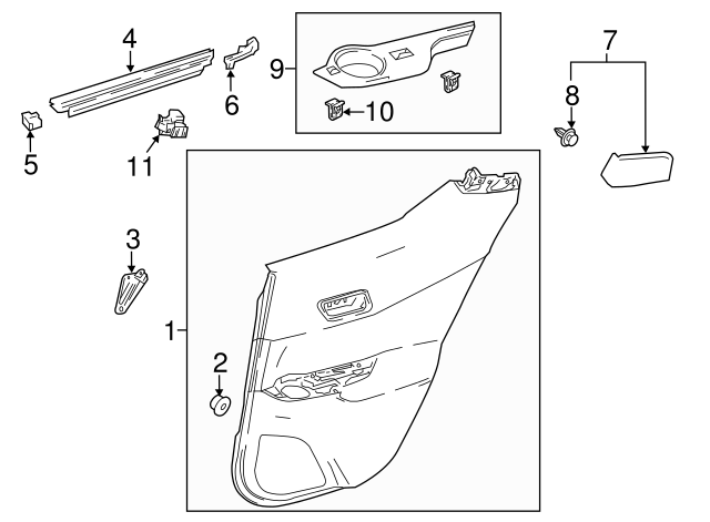 68198-F4011 - Belt Weather-Strip Rear Seal - 2018-2022 Toyota C-HR ...