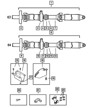 4773014 - Drive Shaft Bearing 2001-2002 Dodge | Mopar Wholesale Parts