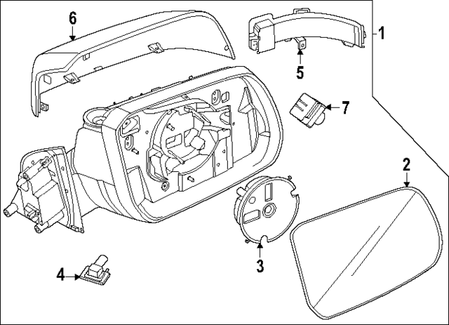 2024 Ford Ranger Mirror Assembly N1WZ-17682-XU | OEM Parts Online
