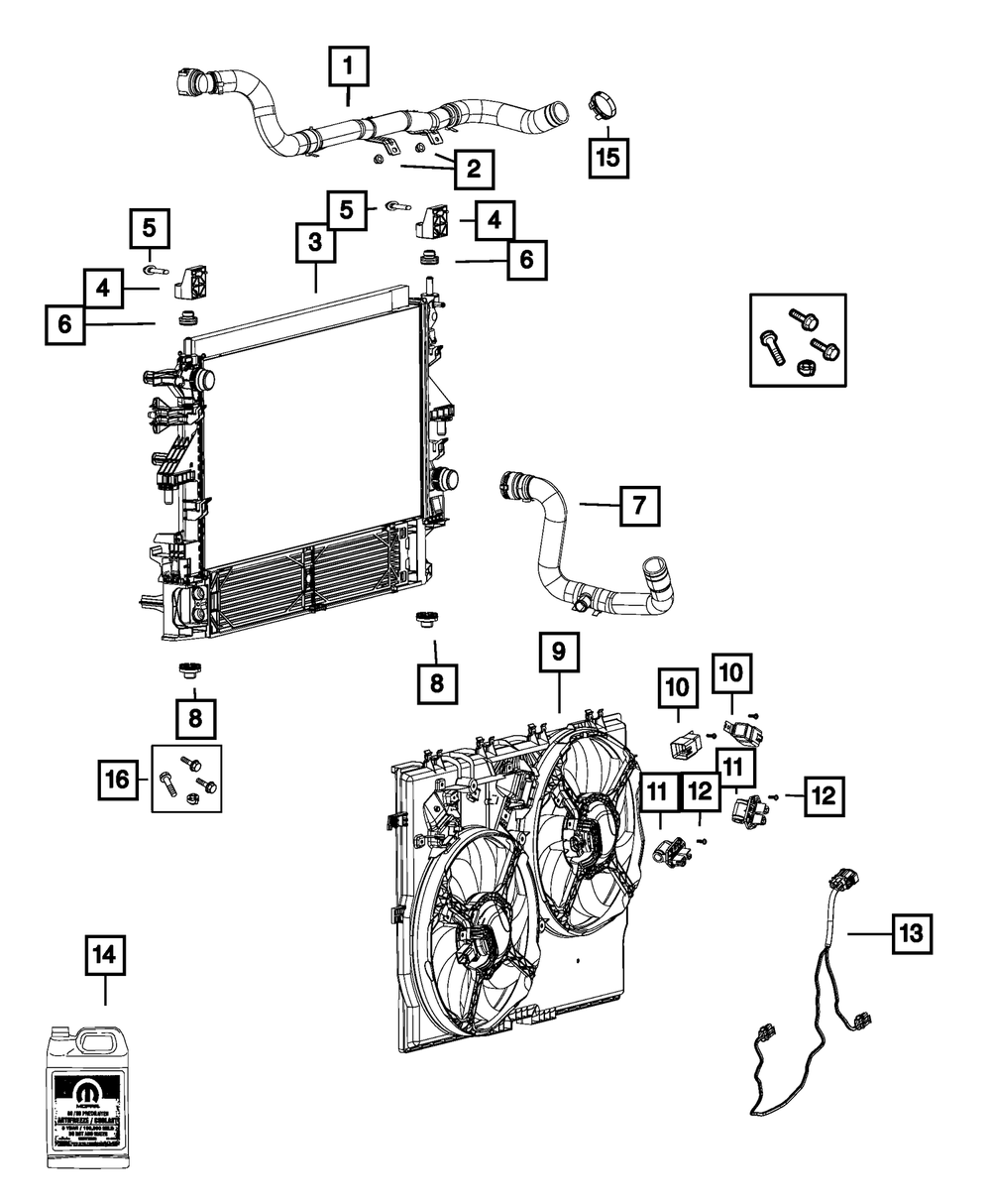 52014861AE - Radiator Inlet Hose 2014-2021 Ram | Mopar Factory Parts
