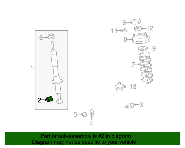 48536-60010 - Strut Bushing - 2010-2020 Toyota | nashuatoyota
