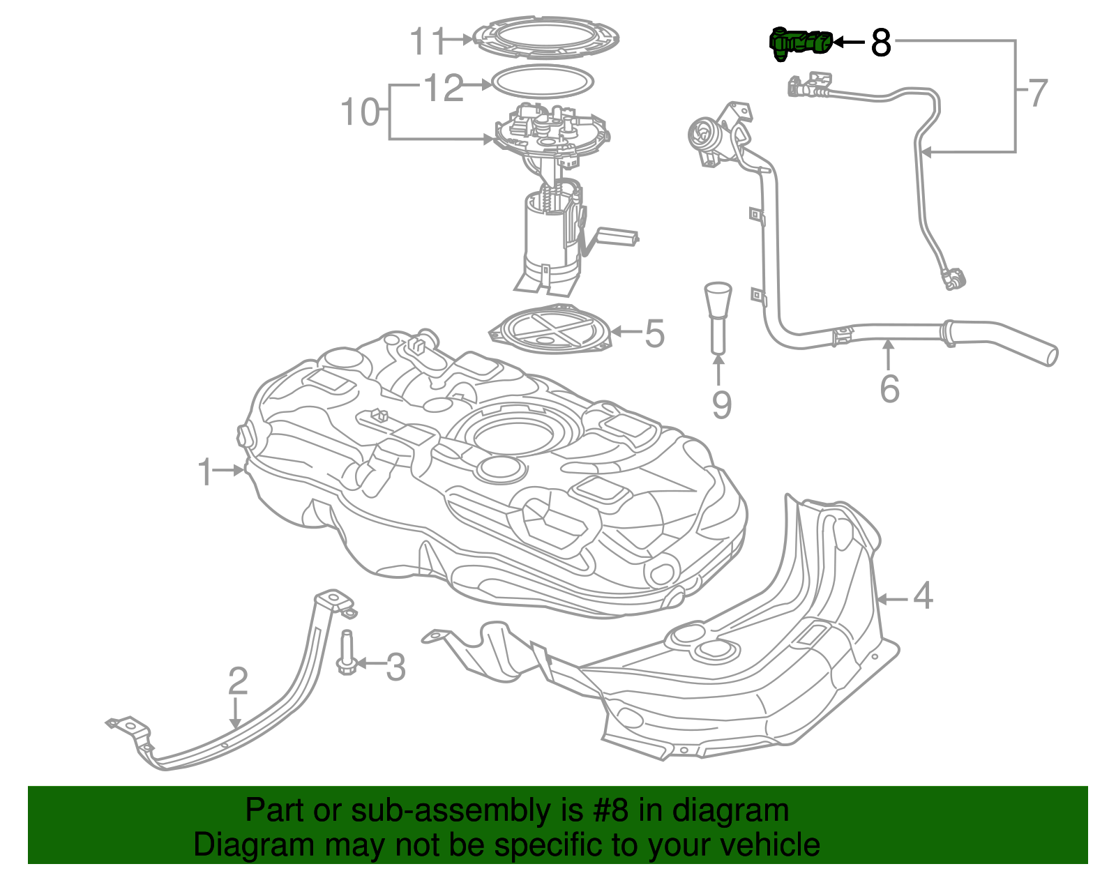 2012-2022 Mopar Fuel Tank Pressure Sensor 68525698AA | Mopar Parts Canada