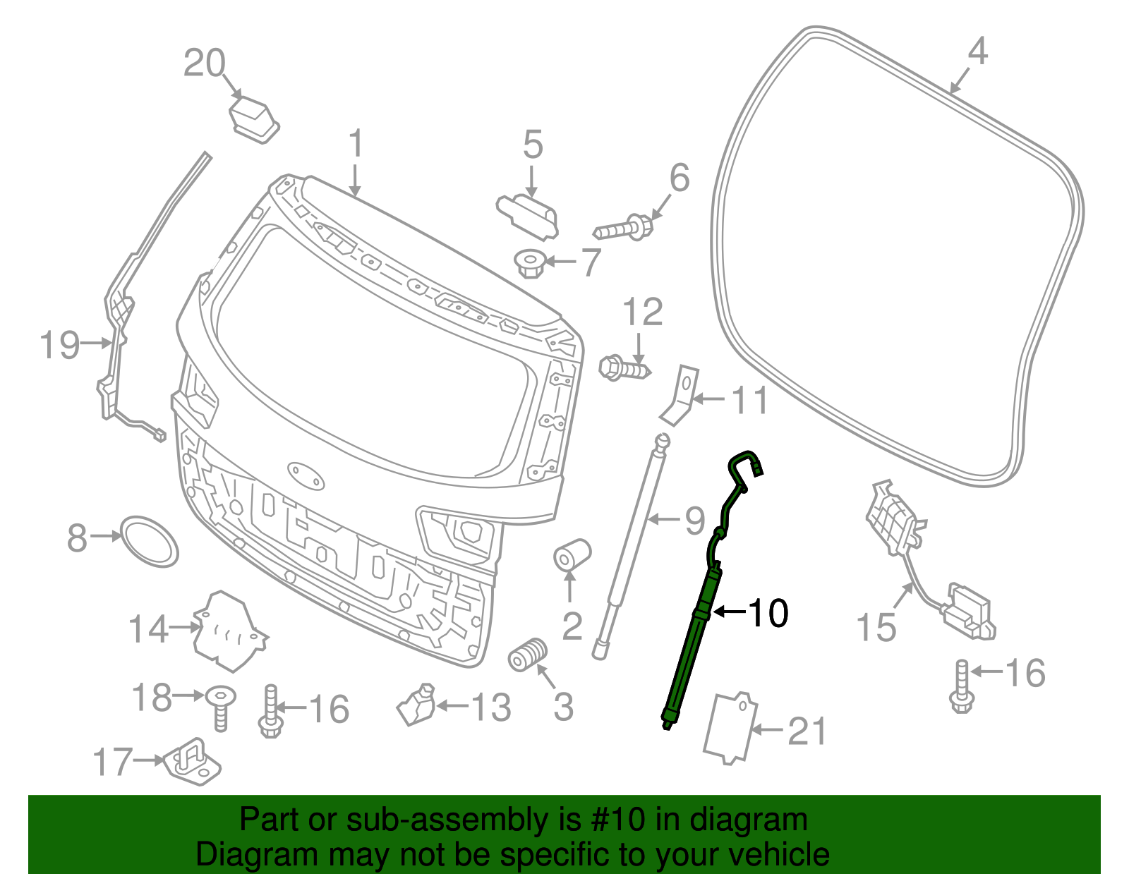 81780-A9100 - Support Cylinder 2015-2021 Kia Sedona | Kia.Parts Store