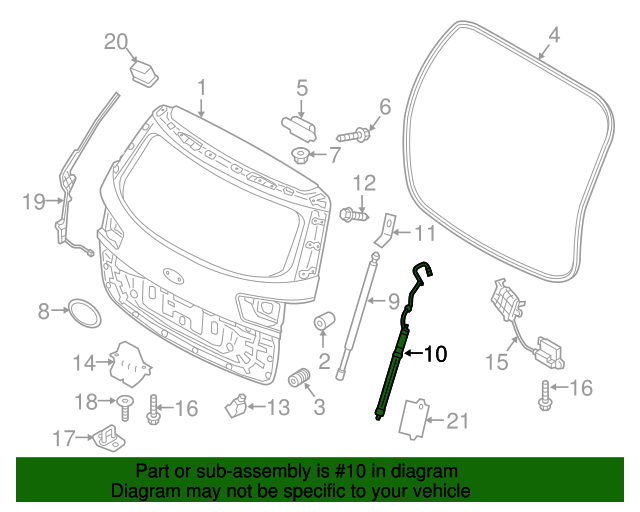 81770-A9100 - Support Cylinder 2015-2021 Kia Sedona | Kia.Parts Store