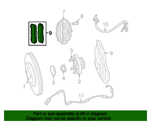2021 Dodge Disc Brake Pad Kit 68501805AA | TascaParts.com