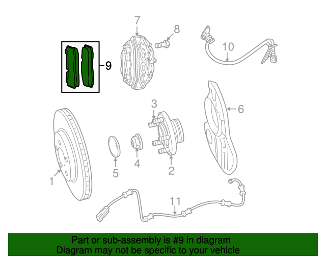 2021 Dodge Disc Brake Pad Kit 68501805AA | TascaParts.com