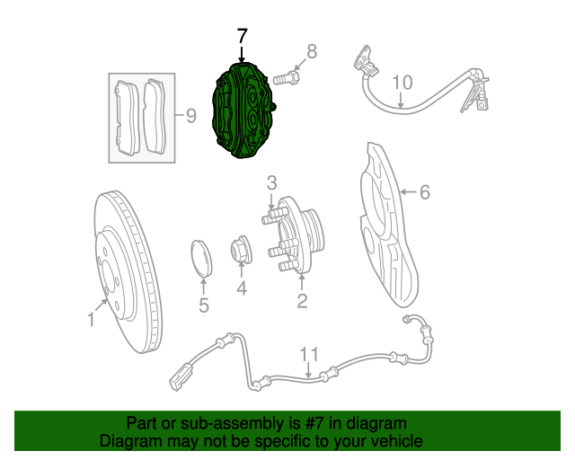 2021-2023 Dodge Disc Brake Caliper 68525310AA | Mopar Parts Canada