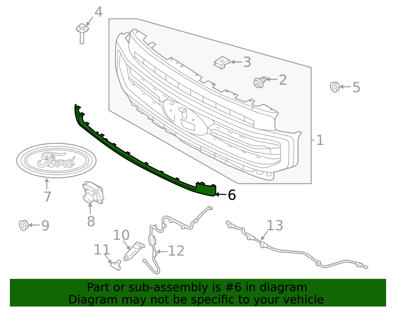 2020-2022 Ford Lower Molding LC3Z-8200-DB | Big 3 Auto Parts