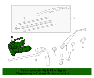 1998-2007 Lexus LX470 Wiper Motor 85080-60170 | OEM Parts Online