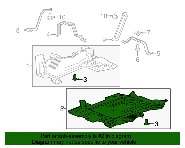 2016-2020 Buick Envision Driver Side Underbody Rear Air Deflector ...