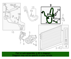 2013-2021 GM Air Conditioning Condenser Hose Assembly 42588258 GM ...