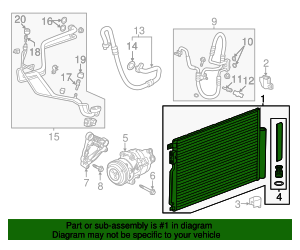 2015-2020 Chevrolet Trax Air Conditioning Condenser 95465726 ...