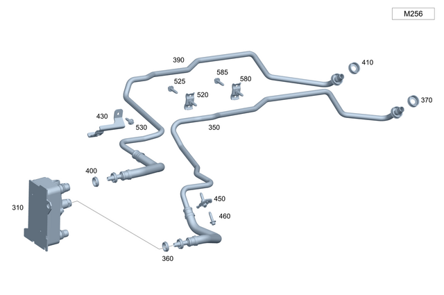 167-500-41-01 - Transmission Oil Cooler Line 2021-2024 Mercedes-Benz ...