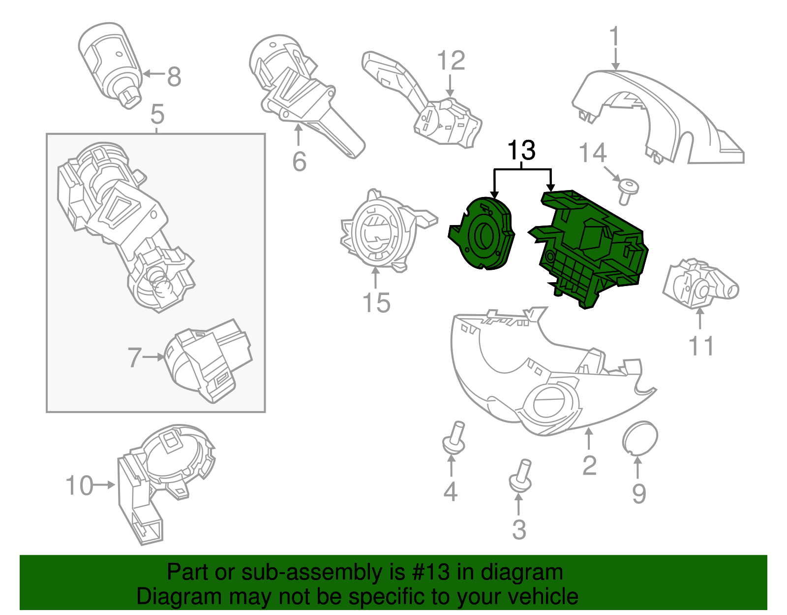 F1FZ-3F791-A - Angle Sensor 2015-2019 Ford | Big 3 Auto Parts